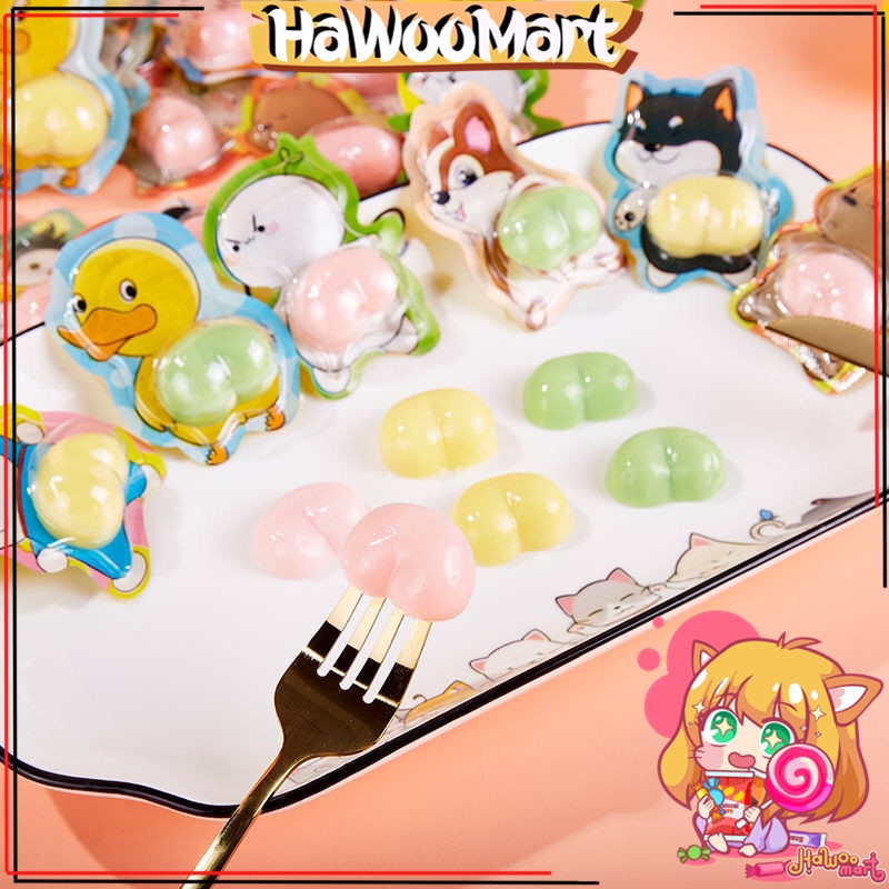 [Huitong] Little Butt Shaped Gummy QQ Gummy Cute Little Butt Fruit ...