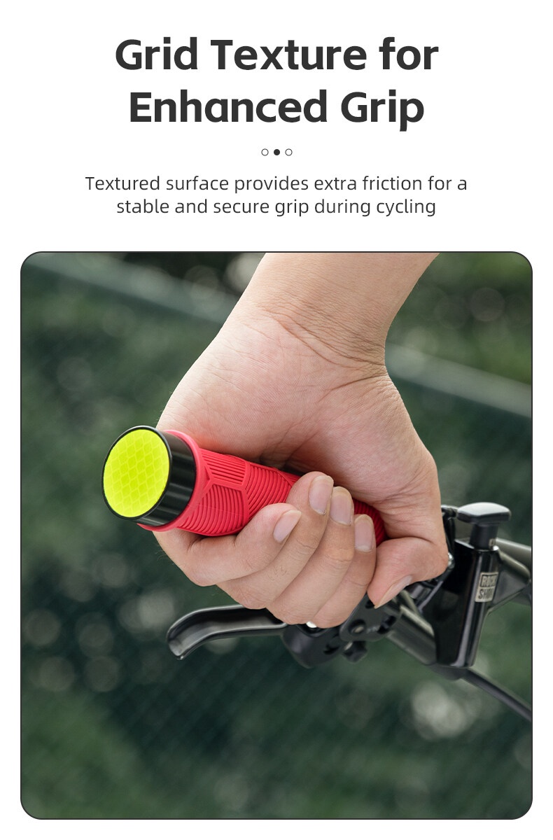 ROCKBROS Reflective Bicycle Handle Grip Shockproof Comfortable Mountain ...