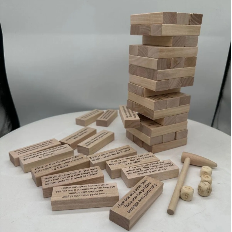 Puzzle Wooden Icebreaker Stacking Game Couples' Bonding Activity ...