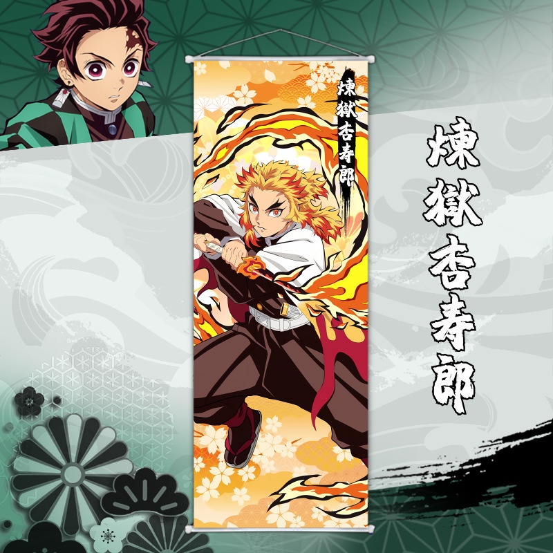 Demon Slayer Scroll Canvas Painting Manga Tanjirou Nezuko Giyuu Home ...