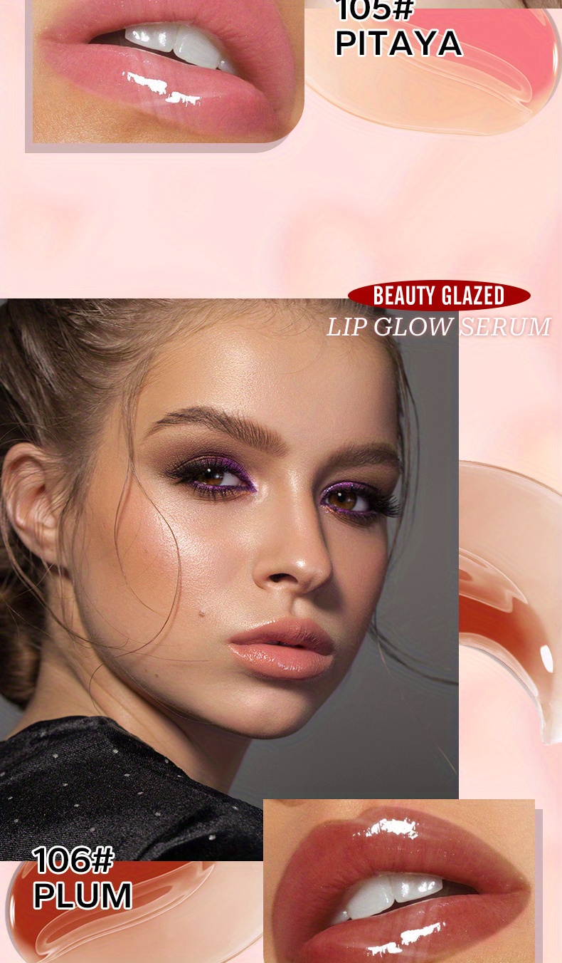 BEAUTY GLAZED 8 Colors Hydrating Lip Color Lip Glaze Long-lasting Shiny ...