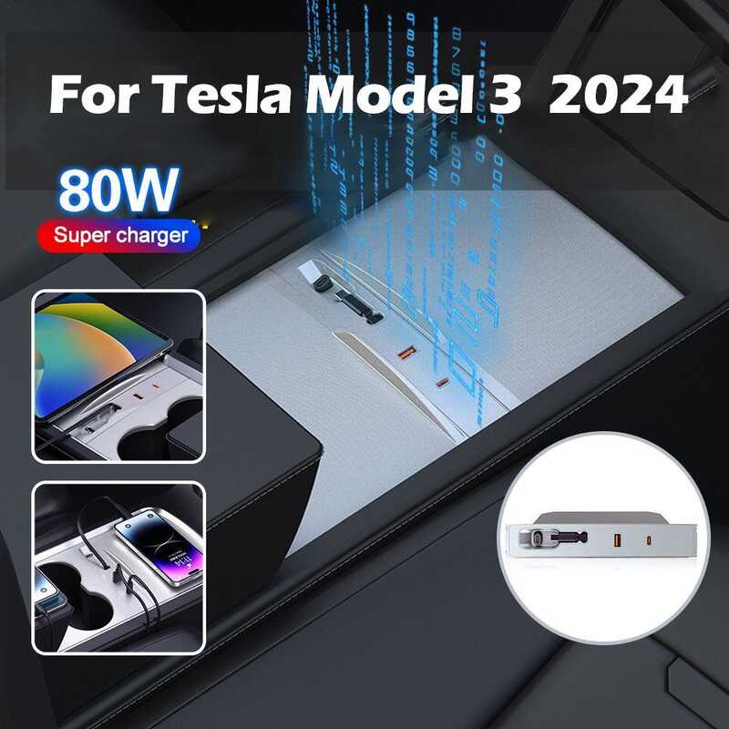 Expansion Dock Multiple Charging Ports USB Shunt Hub Para Sa Tesla ...