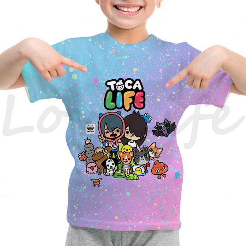 Toca Life World T Shirt Girls Boys Summer Casual Short Sleeve T Shirt ...