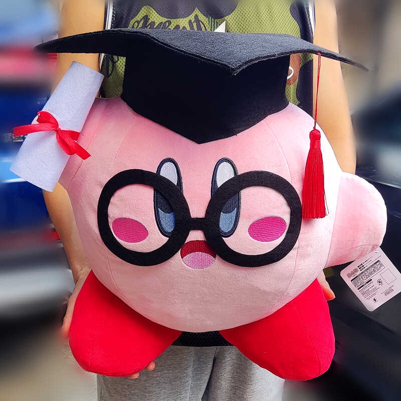 WD New Cute Cartoon Anime Star Kirby Plush Toy Large Pink Kirby Ph.D ...