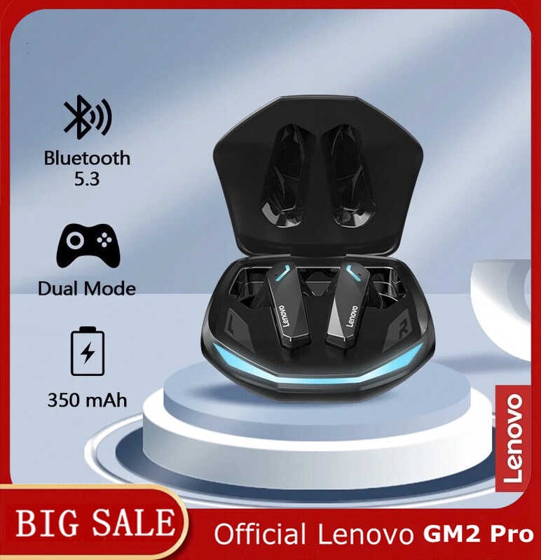 Lenovo Thinkplus Gm2 Pro Bluetooth 5.3 Earphones Sports Headset Wireless In-Ear Gaming Low ...