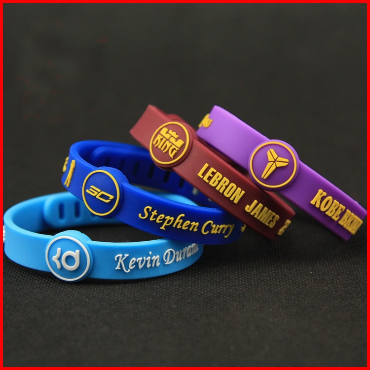 2024NBA Star Silicone Sports Bracelet Adjustable Kobe Curry James ...