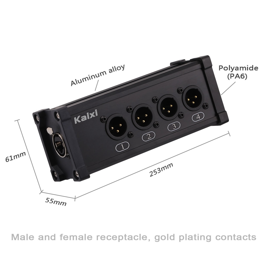 4 Channel 3 Pin Audio Network XLR Cable for Stage Sound Lighting and ...