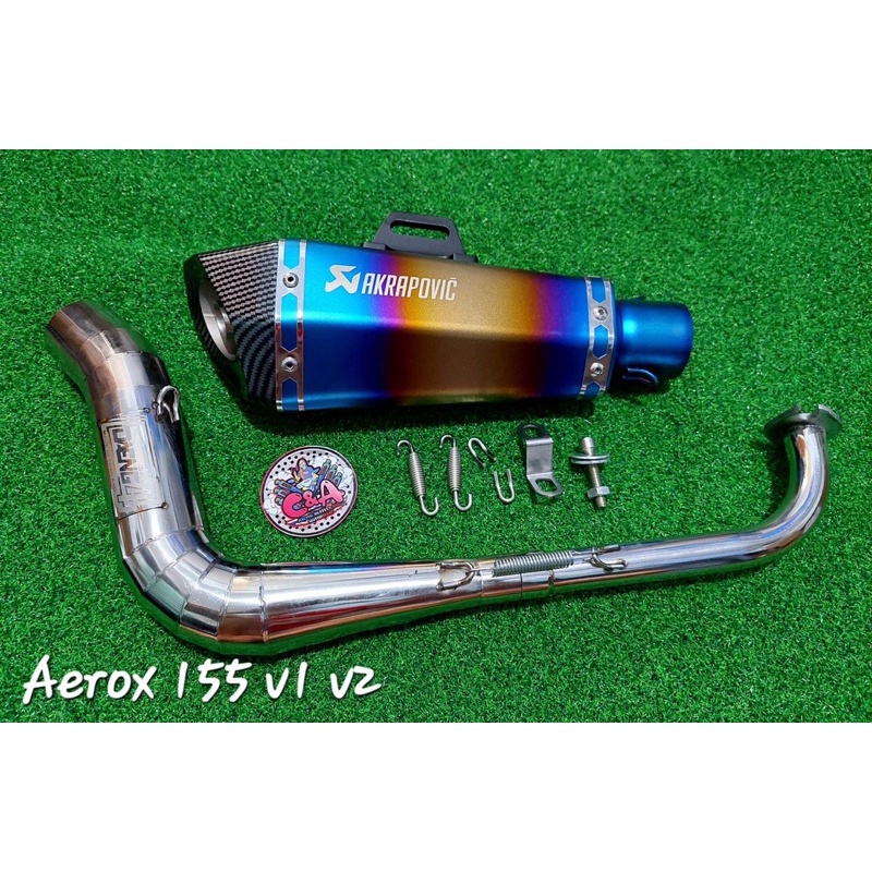Akrapovic Hexa Tip Full System Pipe w/ Big elbow and silencer for ...