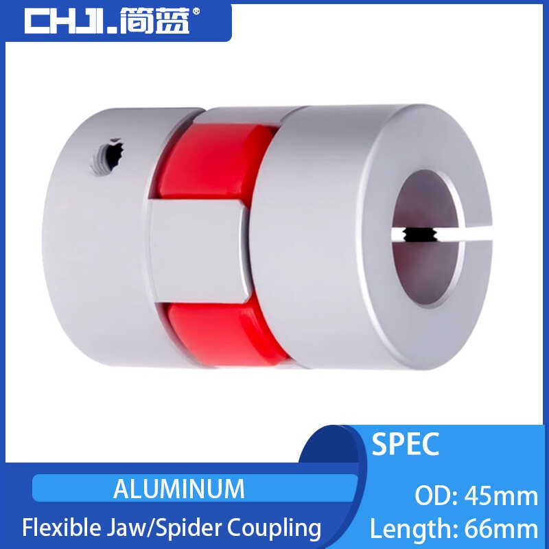CHJl Aluminum Shaft Coupling, Flexible Spider Coupling D45 L66, Shaft ...