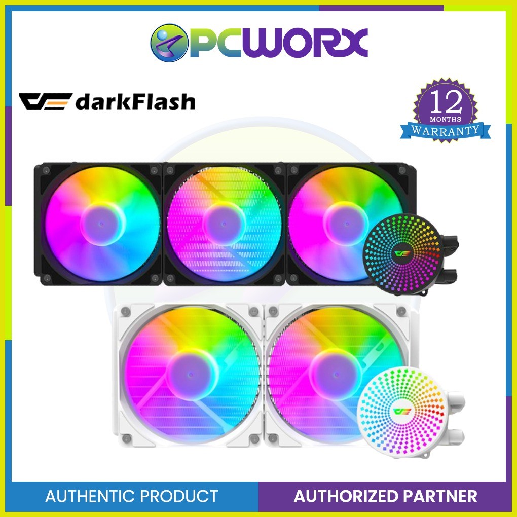 ♀ DarkFlash Radiant DC 240 High strength cooling pipes ARGB AIO CPU ...