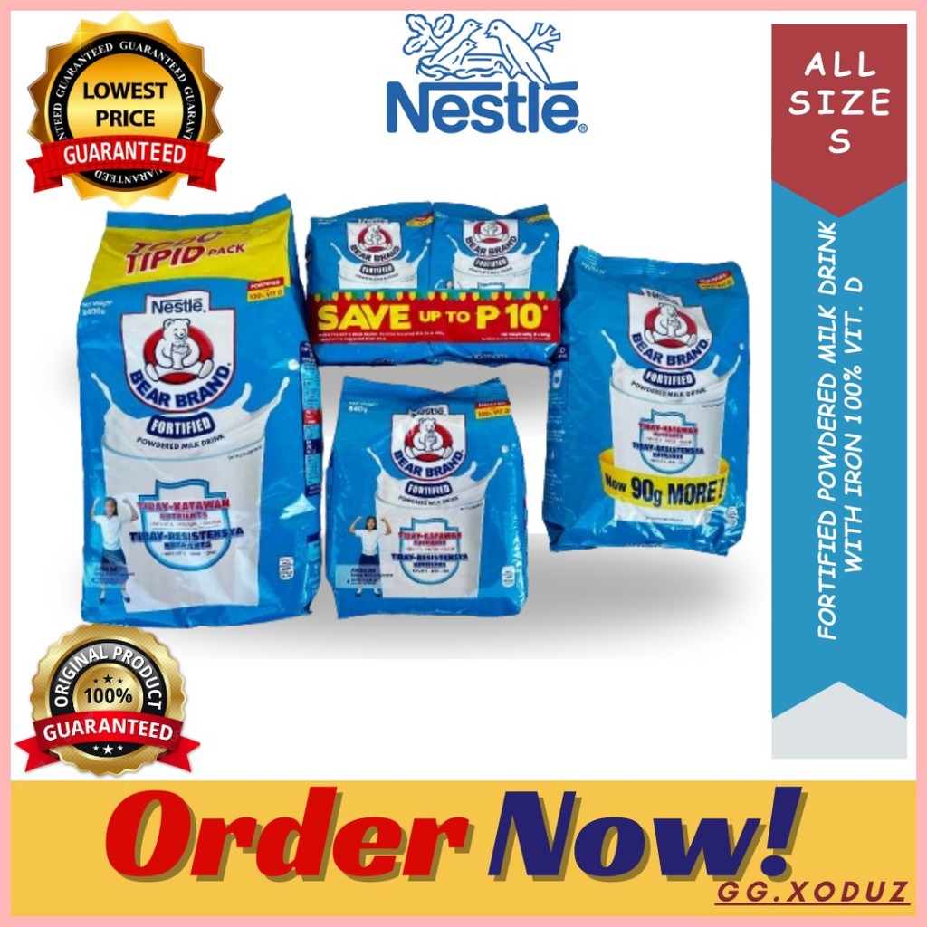 Nestle] Bear Brand Fortified Powdered Milk Drink 2.4kg, 840g, 300g (ALL ...