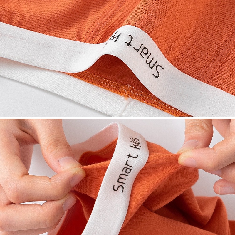 AKS Fashion Kids Boxer Underwear for Boys 3-12Y Solid Color Soft ...
