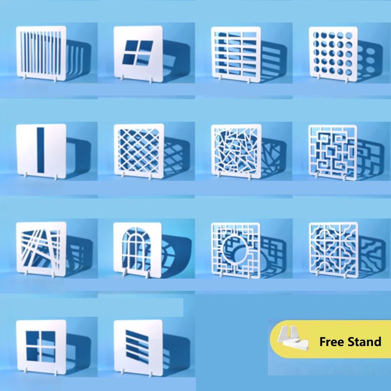 Creative Photography Light And Shadow Grid Wooden Board Shadow Maker ...