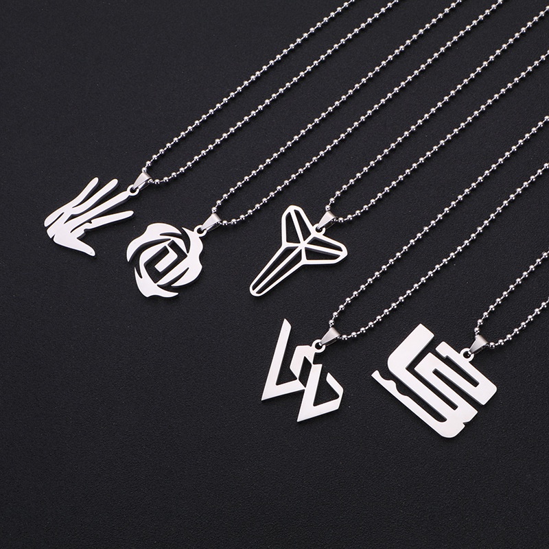 2024NBA Star Logo Necklace James Curry Kobe Star Souvenir Necklace ...
