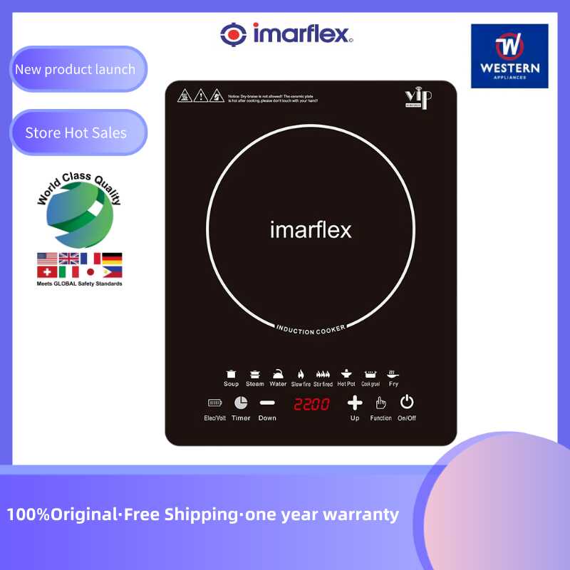 Imarflex Induction Cooker 2200W Inverter Stove Multiple Cooking ...