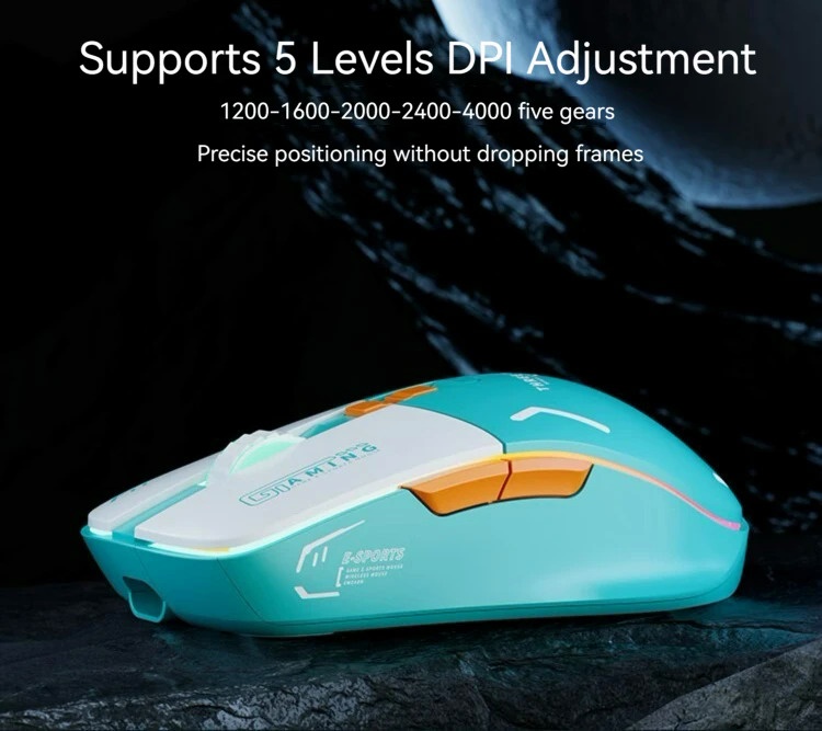 EWEADN G308 2.4G Wireless Mouse Rechargeable RGB Lights Silent ...