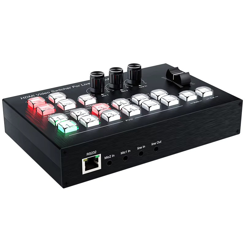 4 Channel HDMI Live Stream Switcher 1080P 4 X HDMI Multi Camera Switch ...