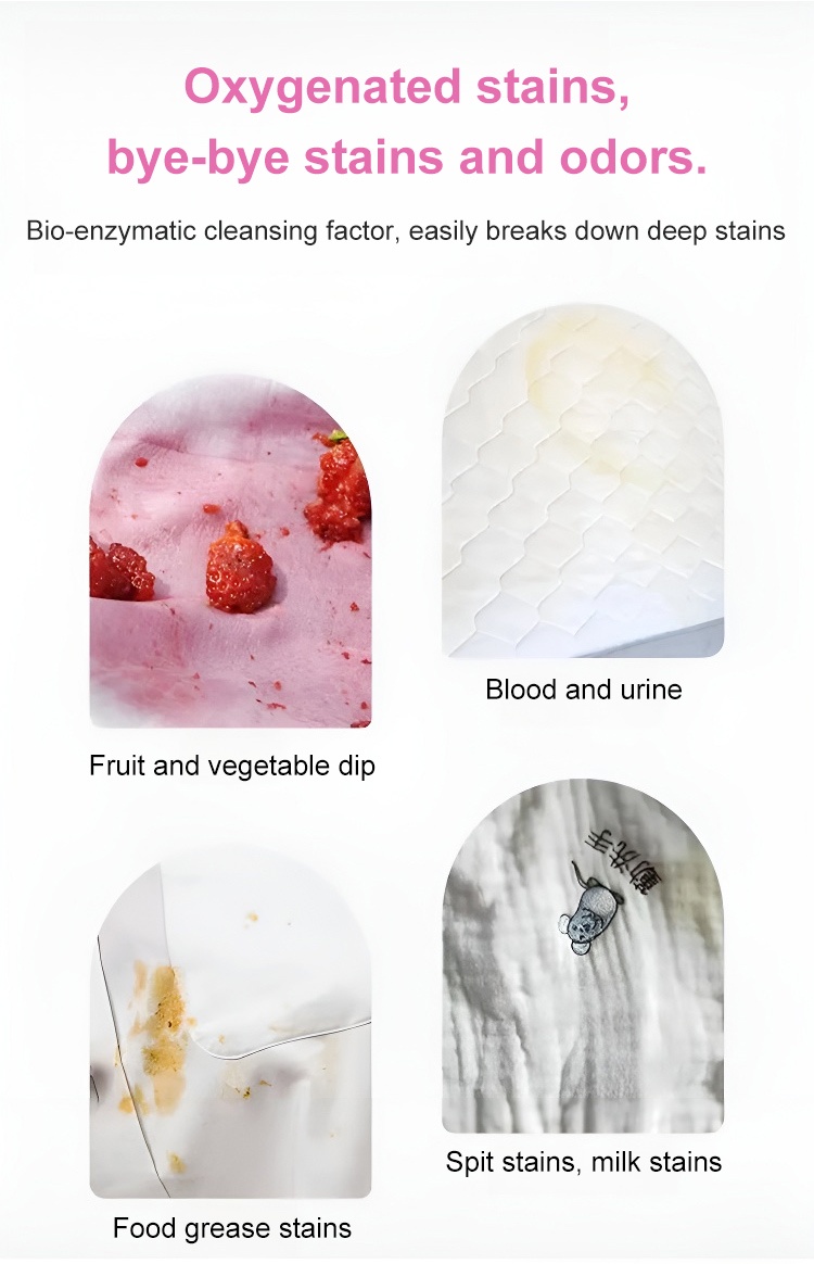 【Powerfully remove stains in 1 second】Biological enzyme Explosive salt effervescent tablets ...