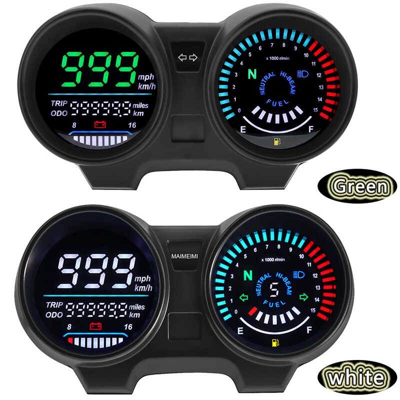 Waterproof Motorcycle Speedometer Moto Dashboard Digital Tachometer ...