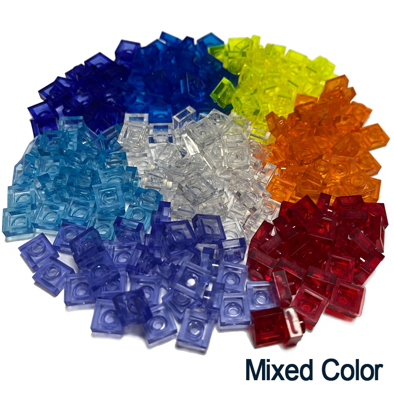 100pcs Transparent 1X1 Thin Brick Small Particles Building Blocks ...