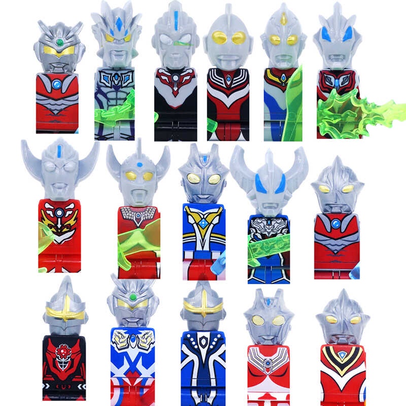 Bandai 16pcs Ultraman Building Block Suit Granular Building Blocks
