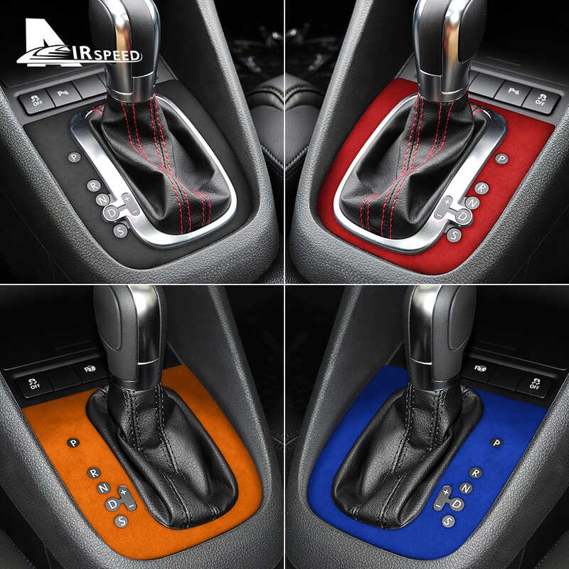 carbon fibersticker Italy Super Suede Car Gear Shift Panel Cover LHD ...