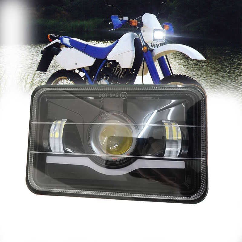 Rectangular Motorcycle 4X6inch LED Headlight Projector High Low Beam ...