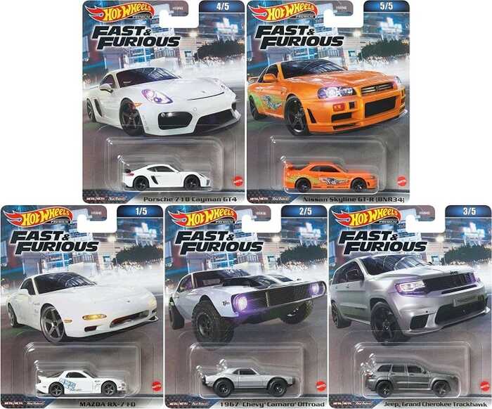 Hot Wheels Cars Fast & Furious 2023 Car Culture GTR R34 Porsche 718 ...