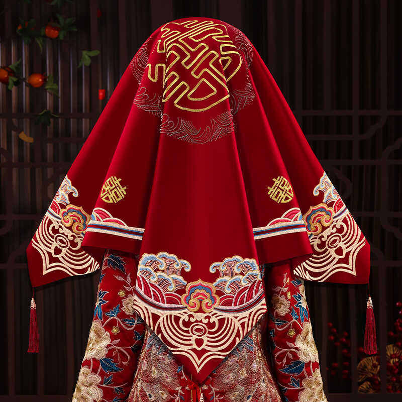 Married red capped bride 2025 China high-end belo marriage dowry Xiuhe ...