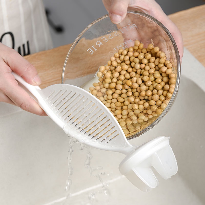 Creative Rice Washing Sieve Multifunctional Soybean Scoop Strainer Rice ...