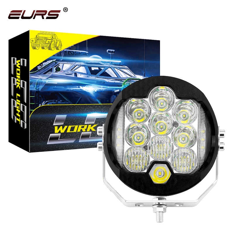 1pcs 5 Inch LED Headlight DRL Beam Wrangler 50W 8000LM For Niva ...