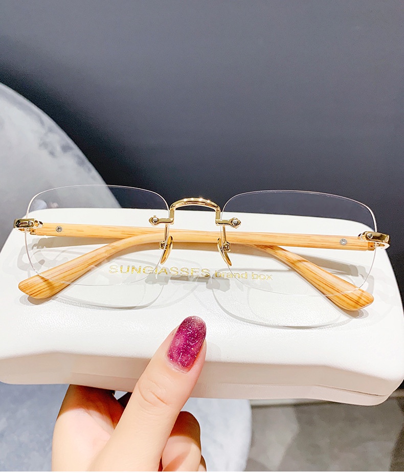 Anti Radiation Frameless Glasses For Women Men Rimless Transition ...