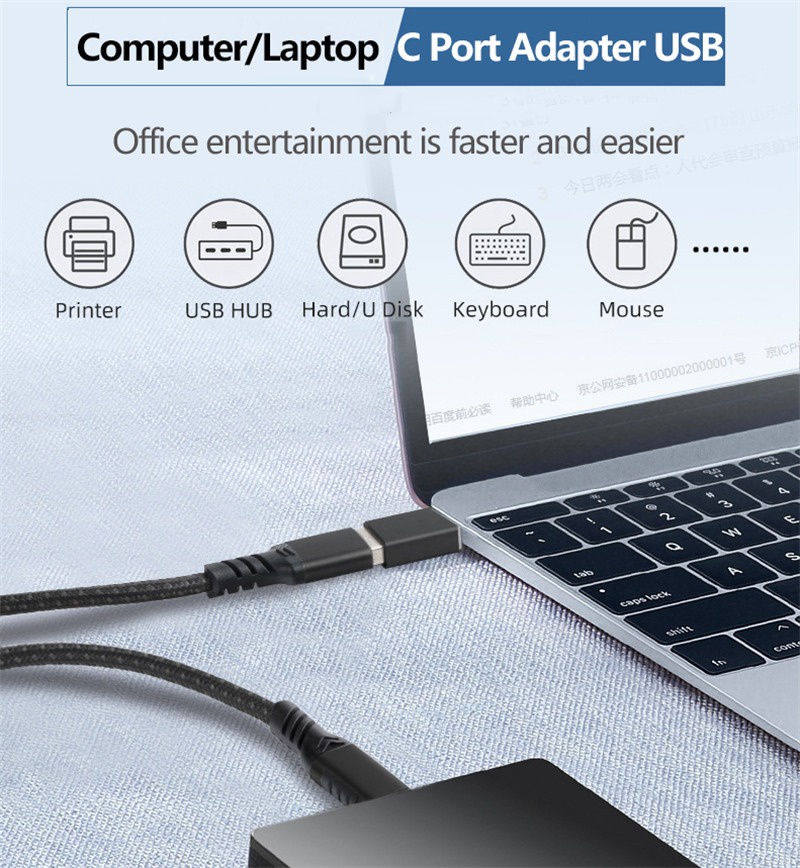 OTG Adapter USB 3.0 Type-C Micro-USB C Male To Female Converter ...
