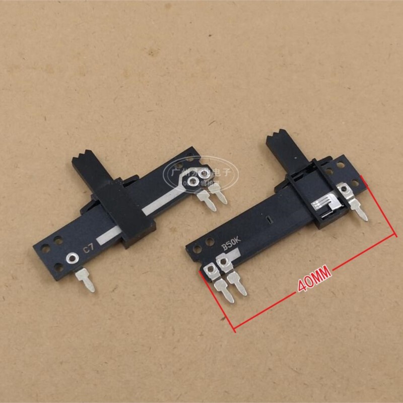 5PCS 40MM Straight Slide Fader Exposed Sliding Potentiometer Single ...