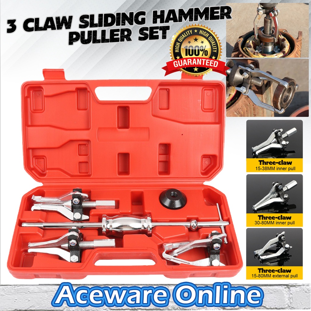 3 Jaw Puller Internal External Bearing Puller Tool Set Inner Bearing ...