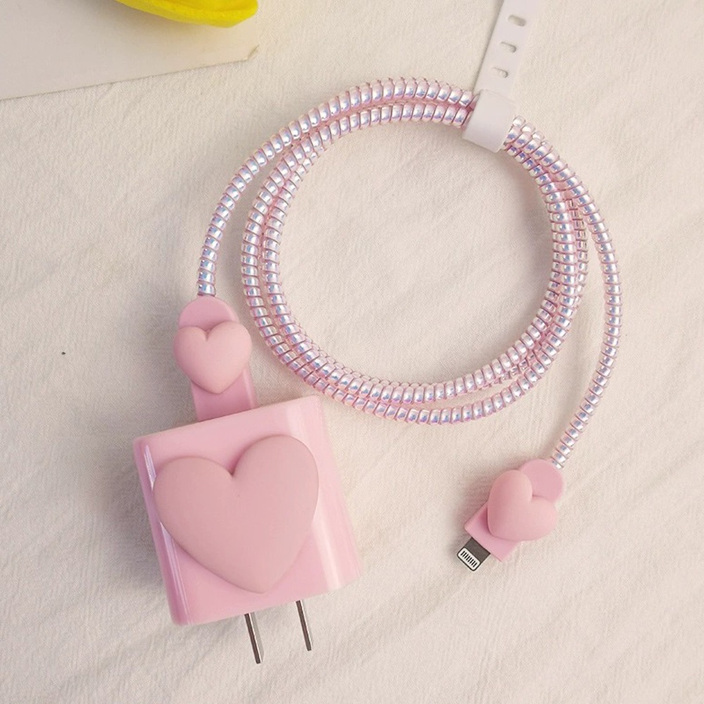 Dreamy Girly Purple 3D Love Charger Case Decorated USB Adapter ...