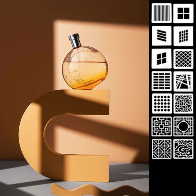 Creative Photography Light And Shadow Grid Wooden Board Shadow Maker ...