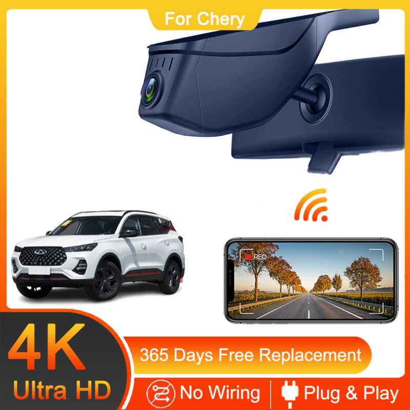 4K HD Plug And Play Wifi Car DVR Video Recorder Dual Lens Dash Cam For ...