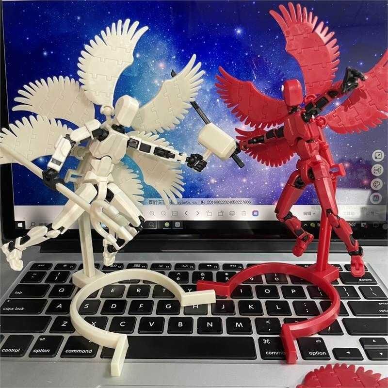 Angel Six Wing Doll 13 Movable 3d Print Doll Toy No 3 Generation Dummy Doll Diy Decompress