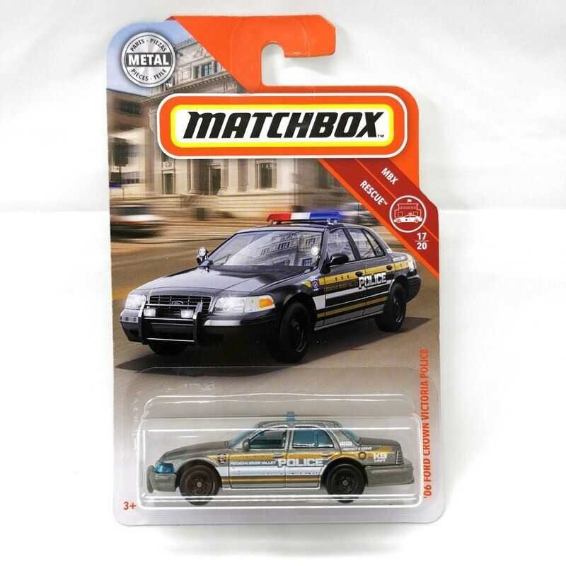 Matchbox 2019 Cars 1:64 Car 06 FORD CROWN VICTORIA POLICE Metal Diecast ...