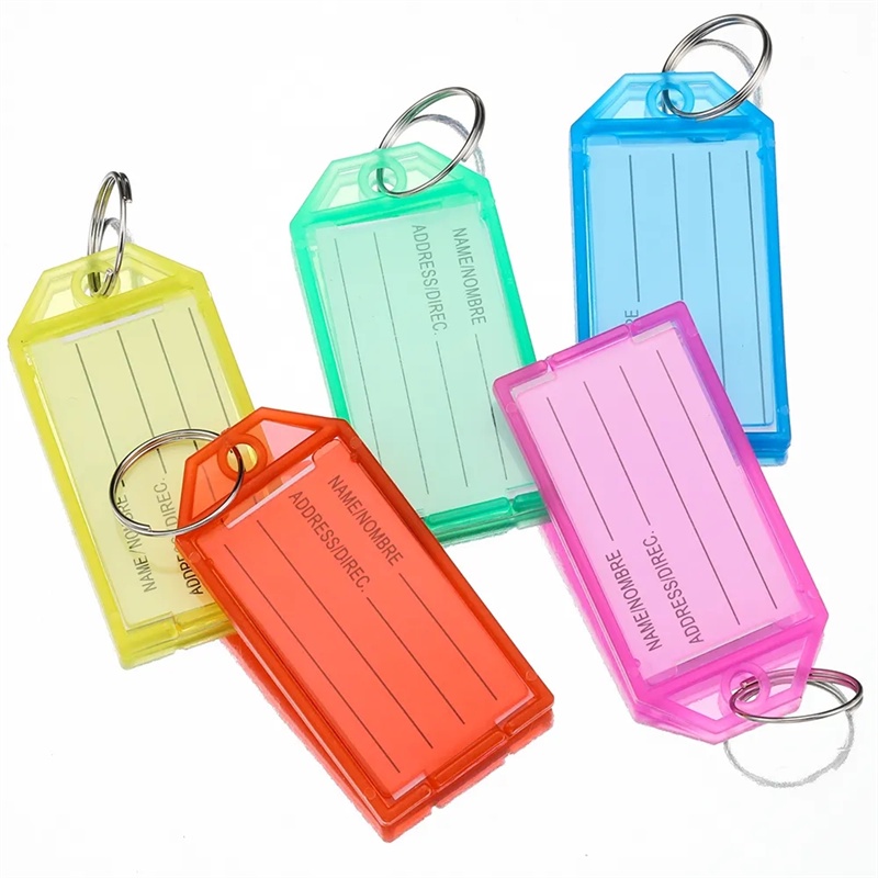 Colorful Plastic Key Tags Flap Key Tags /Transparent Keychain Split ...