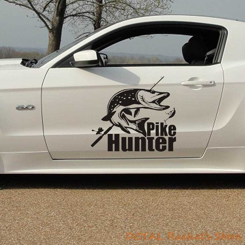 Pike Hunter Fishing Car Sticker Fish Bite Decal Fuel Tank Cover Door ...