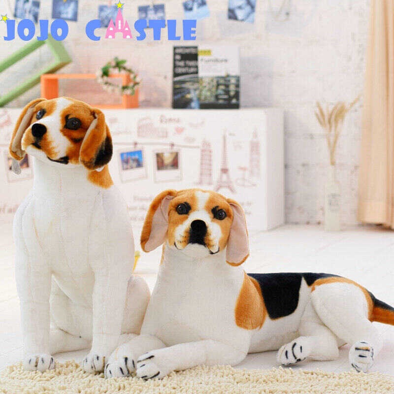 JOJO CASTLE Lifelike Simulation Big Size Beagle Dog Plush Toy Realistic ...