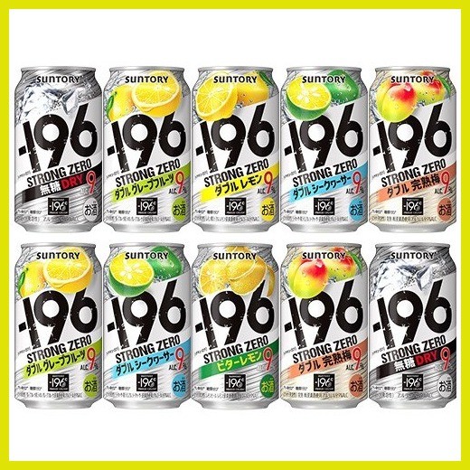 SUNTORY -196°C (Strong Zero Double Lemon/Unsweetened Dry/Freeze Crush ...