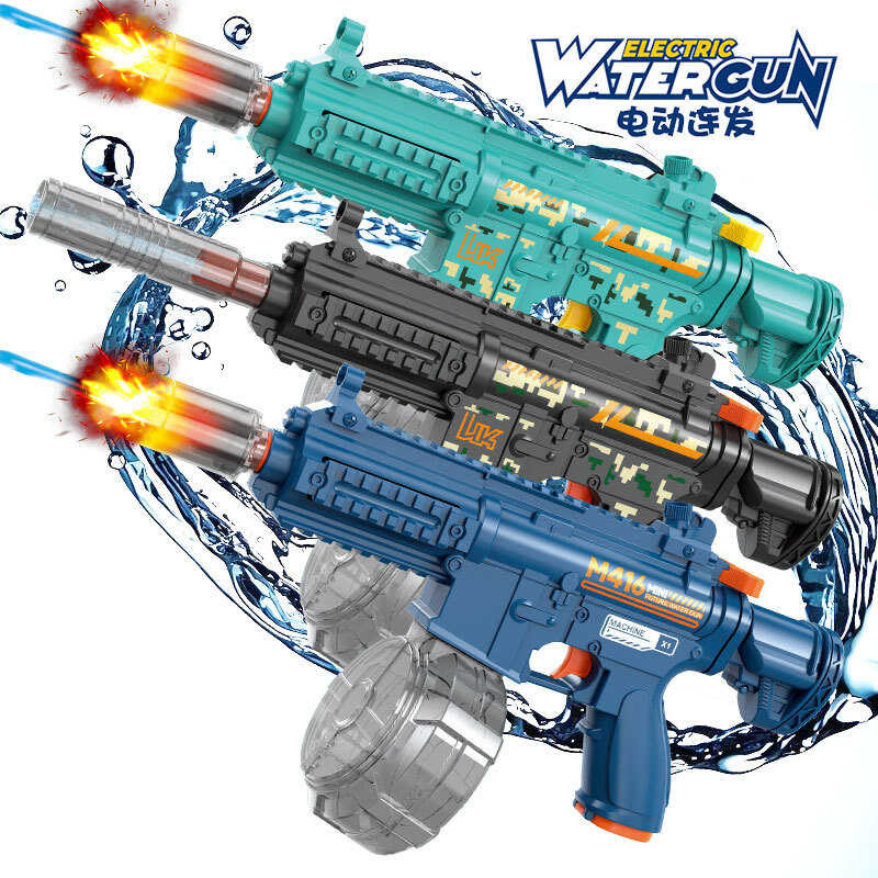 43 Children's Electric Continuous Fire Water Gun, Firelight Submachine ...