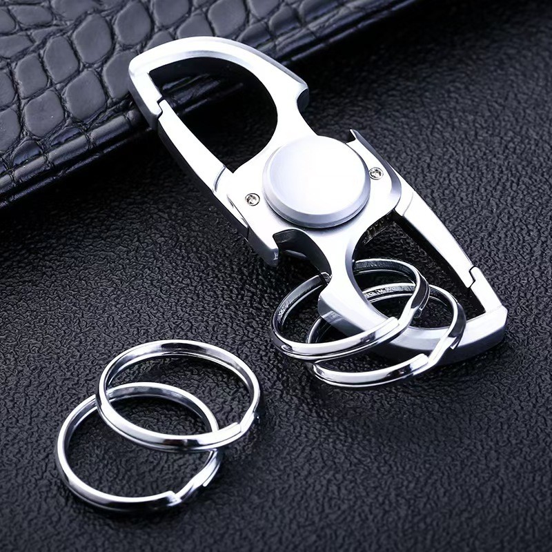 Multi-function key ring fidget spinner Creative gift Metal car key ring ...