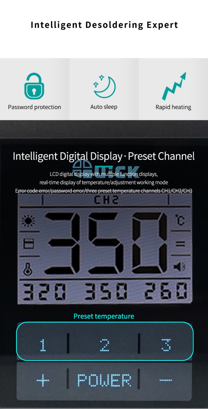 QUICK TS1200A Intelligent Touch Lead-free Soldering Station Electric ...