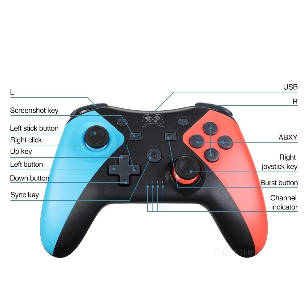 Wireless Controller Turbo Dual Vibration 6 Axis Dualshock PC Gamepad ...