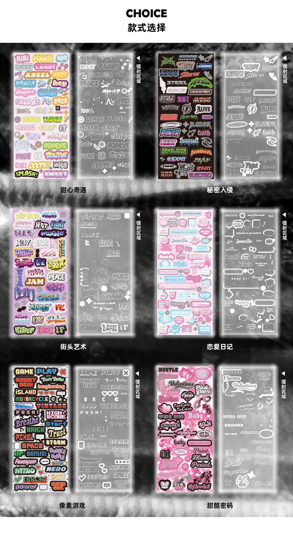 Character Code Series Goo Card Sticker Korean Style ins English Letter ...
