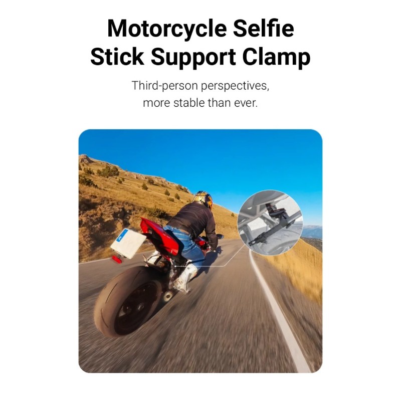 【Original New】Insta360 Motorcycle Selfie Stick Support Clamp Dould 360 ...